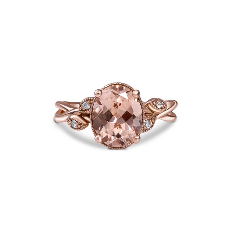 9ct Rose Gold Morganite Solitaire Ring - Déonne le Roux