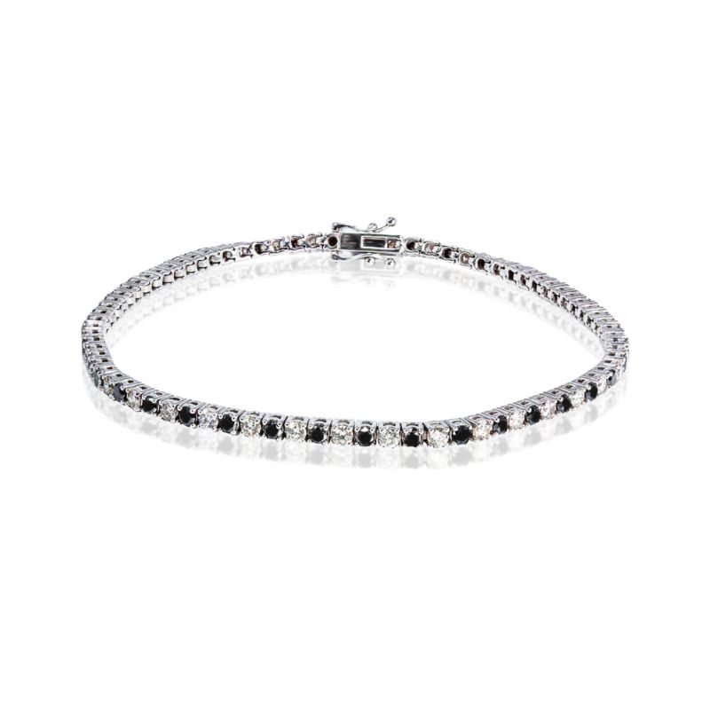 Black and White Tennis Bracelet - Déonne le Roux